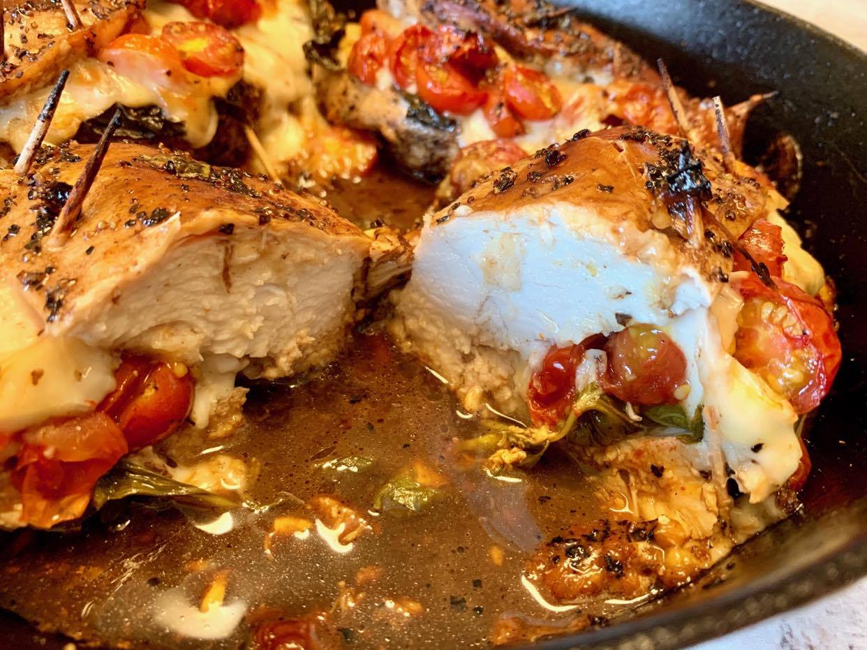 Caprese Stuffed Chicken Breasts - The Lazy K Kitchen