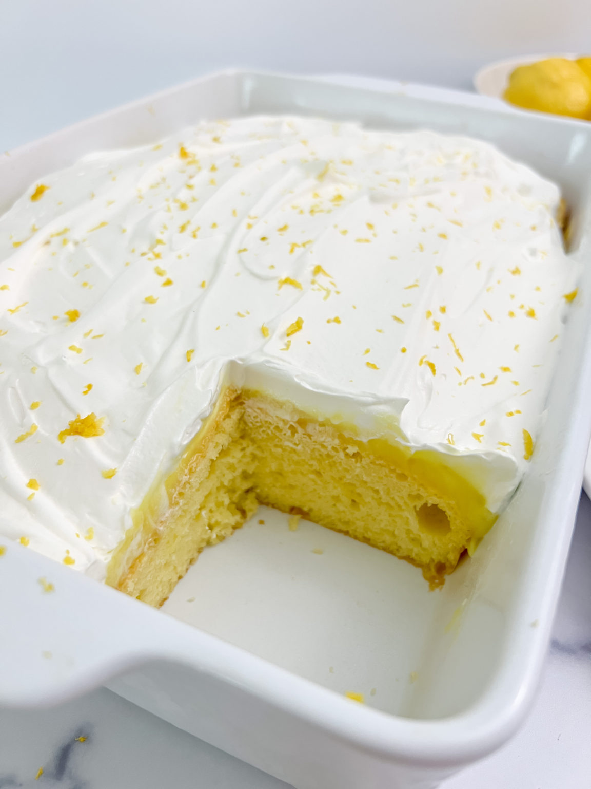 Super Easy Lemon Poke Cake: Only 3 Ingredients - The Lazy K Kitchen