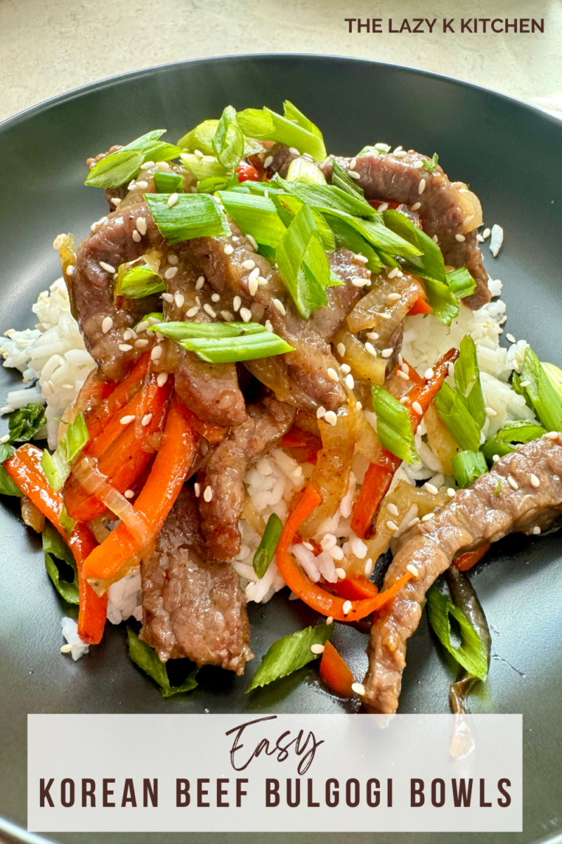 Easy Korean Beef Bulgogi Bowls Recipe with Rice - The Lazy K Kitchen
