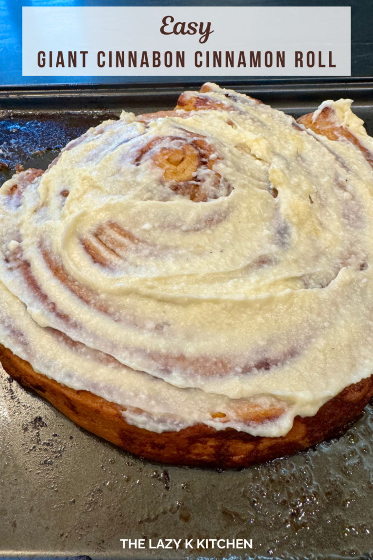 Easy Giant Cinnabon Cinnamon Roll - The Lazy K Kitchen