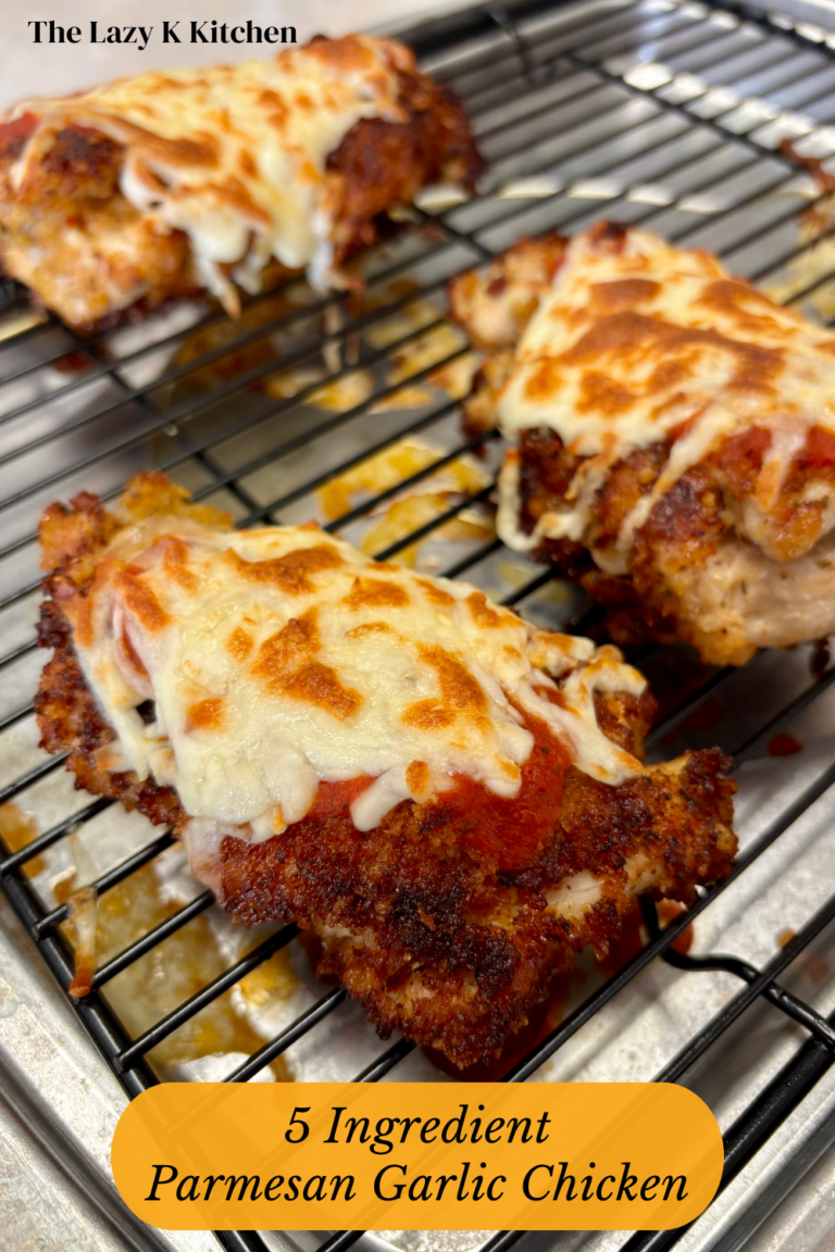 5 Ingredient Parmesan Garlic Chicken - The Lazy K Kitchen