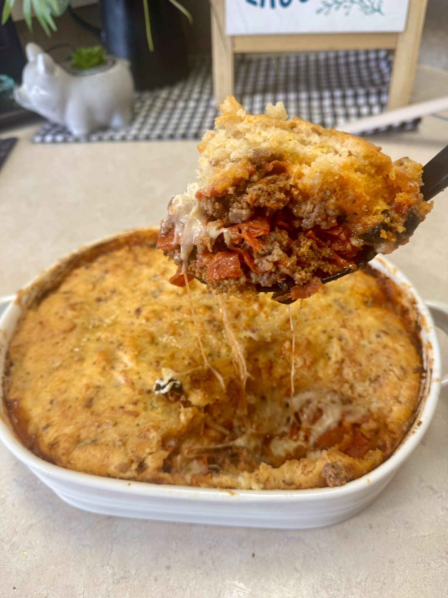 Easy Pizza Pot Pie - The Lazy K Kitchen