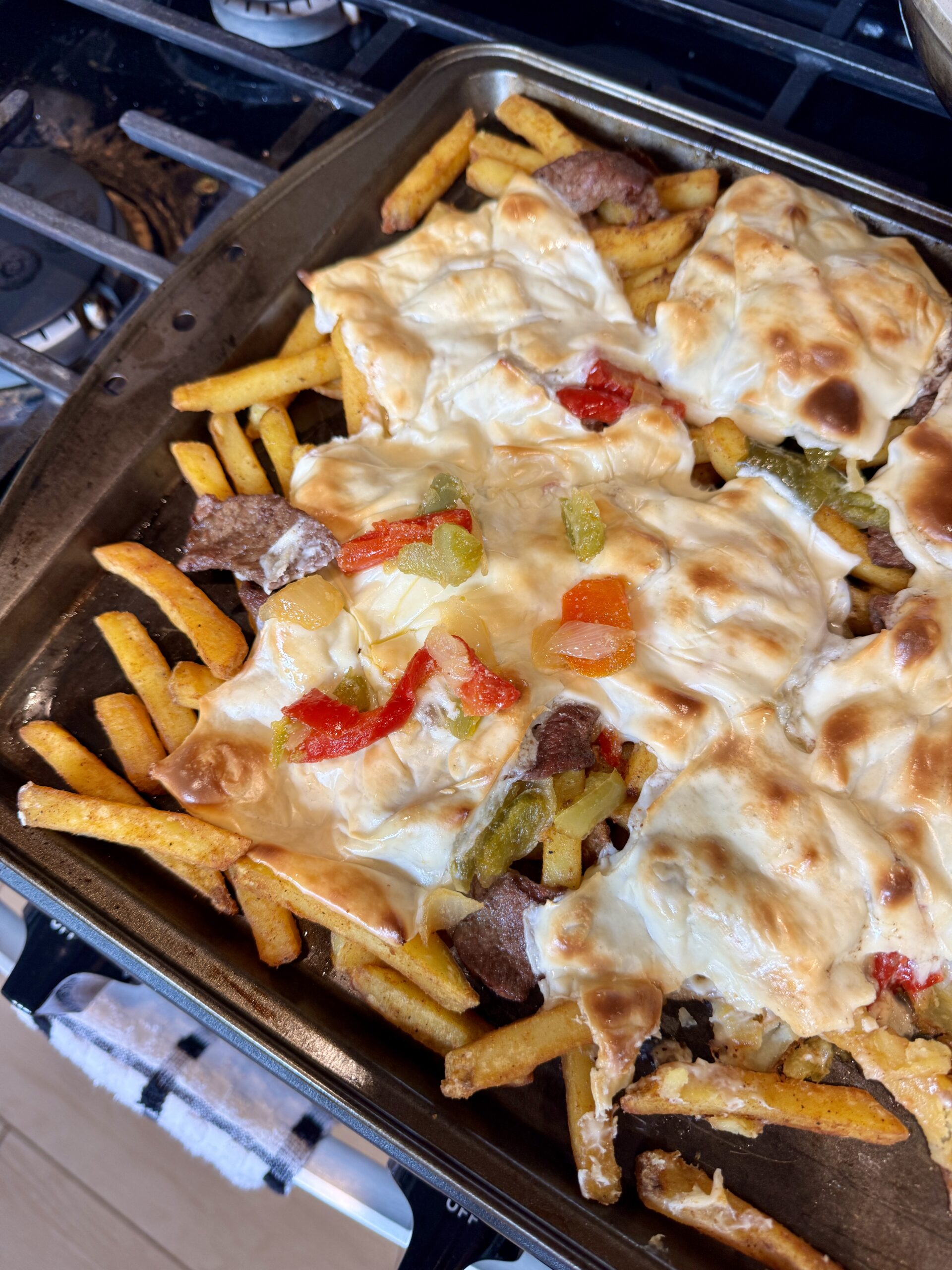 Philly Steak Cheese Fries - The Lazy K Kitchen