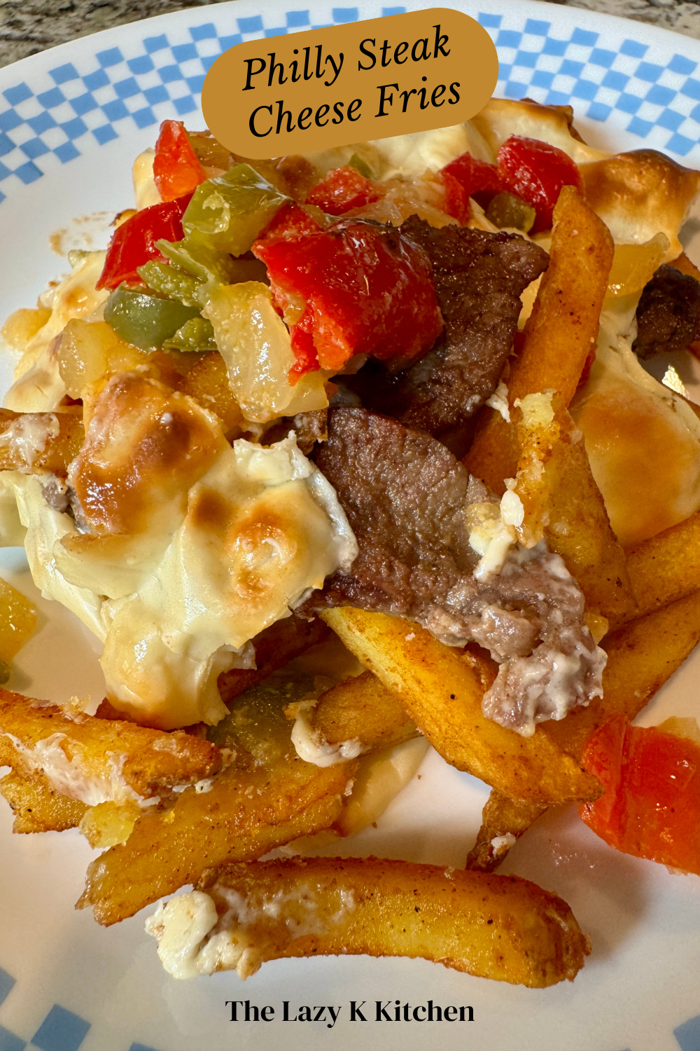 Philly Steak Cheese Fries - The Lazy K Kitchen