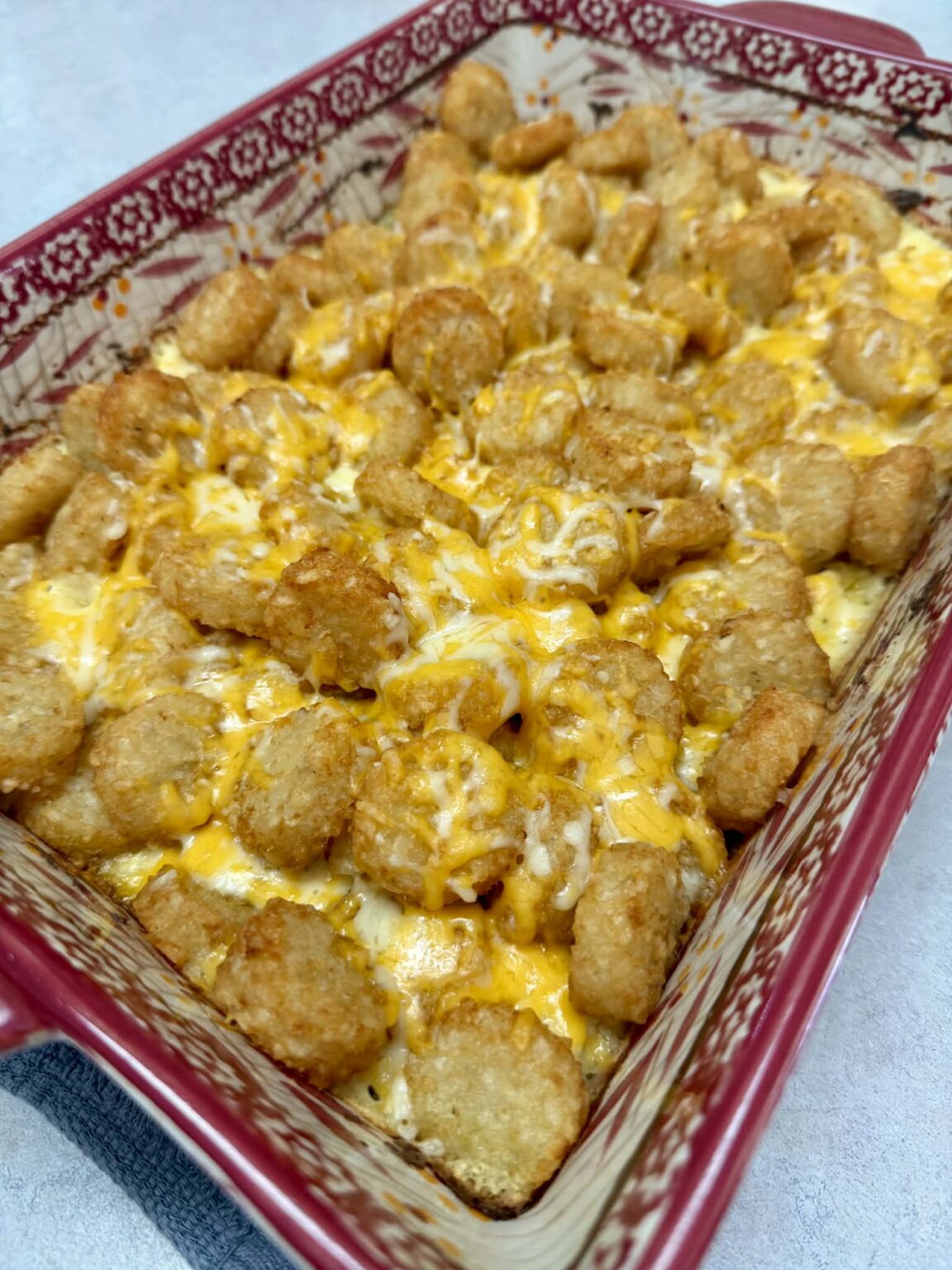 6 Ingredient Chicken Ranch Tater Tot Casserole - The Lazy K Kitchen